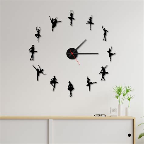 Relógio De Parede Grande 3d Bailarina 70cm Planeta Wood