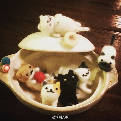 owl自己动手 手游 猫咪收集 ねこあつめ 一位叫做yuyoyuyo的小伙伴用羊毛毡戳的各种猫咪简直萌爆 堆糖美图壁纸兴趣社区