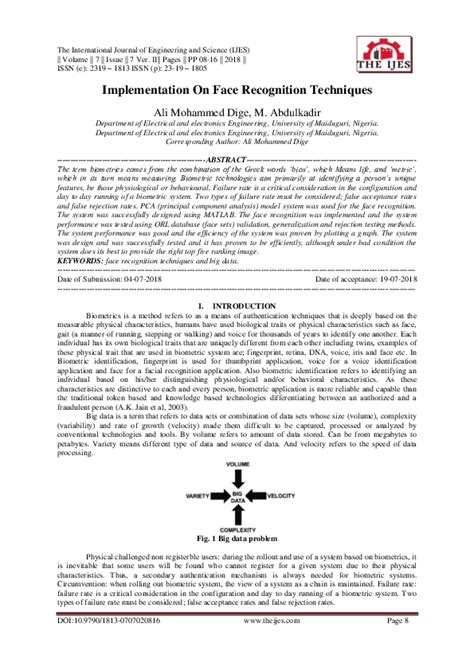 pdf implementation on face recognition techniques