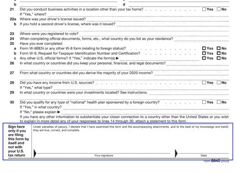 Irs Form 8840 For 2023 Printable Forms Free Online
