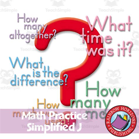 Math Practice Simplified J Word Problems By Teach Simple