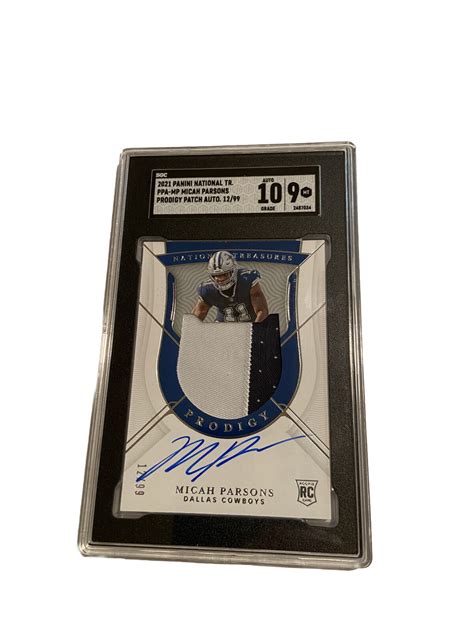 2021 Panini National Treasures Prodigy Patch Autographs Ppa Mp Micah