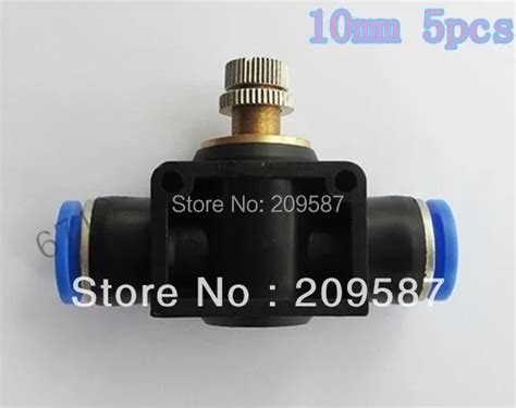 5pcs 10mm Push In Speed Controller Pneumatic Air Valves In Pneumatic