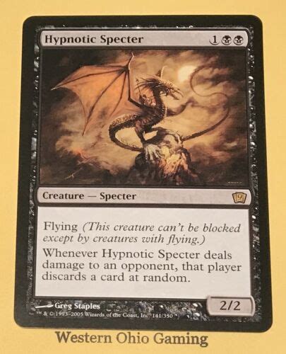 Magic Mtg 9th Edition Hypnotic Specter 141 350 Box Topper Tcg Ccg