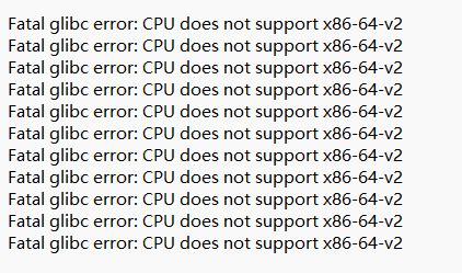 Fatalglibcerror Cpudoesnotsupportx