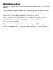 NEW310 Week 4 ILab V2 Final Docx NETW310 Week 4 Lab Report To Complete Your Week 4 Lab Report