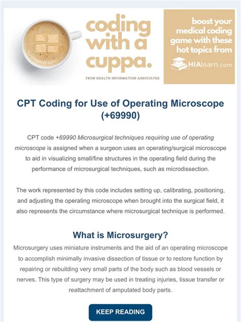 Health Information Associates Coding With A Cuppa Cpt Coding For Use