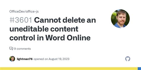 Cannot Delete An Uneditable Content Control In Word Online · Issue