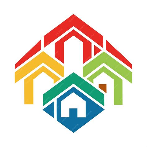 Nested Houses Logo Design Symbolizing Community And Property Types Premium Ai Generated Vector