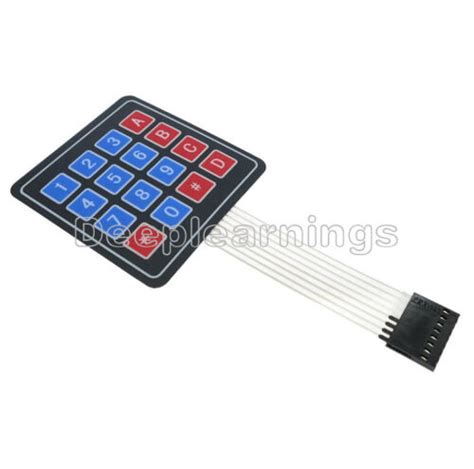 4 X 4 Matrix Array 16 Key Membrane Switch Keypad Keyboard For Arduinoavrpi C F Ebay