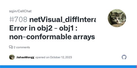 NetVisual DiffInteractionError In Obj Obj Non Conformable Arrays Issue Sqjin