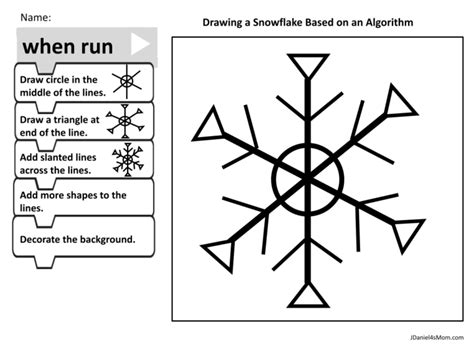 Drawing A Snowflake Based On An Algorithm Jdaniel4s Mom