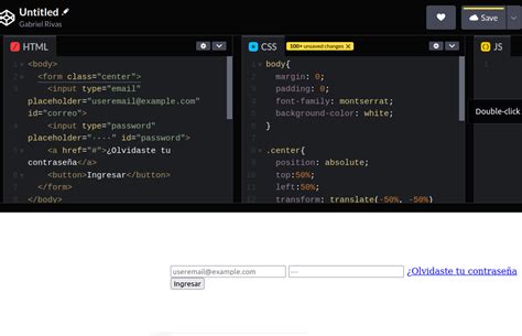 html agregarle css a un formulario de login stack overflow en español