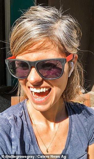 Woman 33 Finally Ditches Hair Dye And Embraces Her Grey Locks Daily