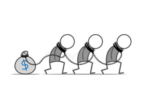Esclavo Al Dinero Ilustración Del Vector Ilustración De Gente 67747858
