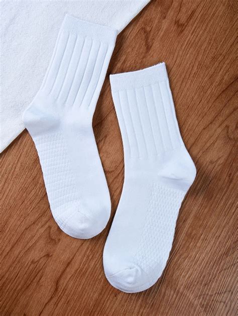 Meias Masculinas Minimalistas Sólidas Meia Arastao Meias Meias