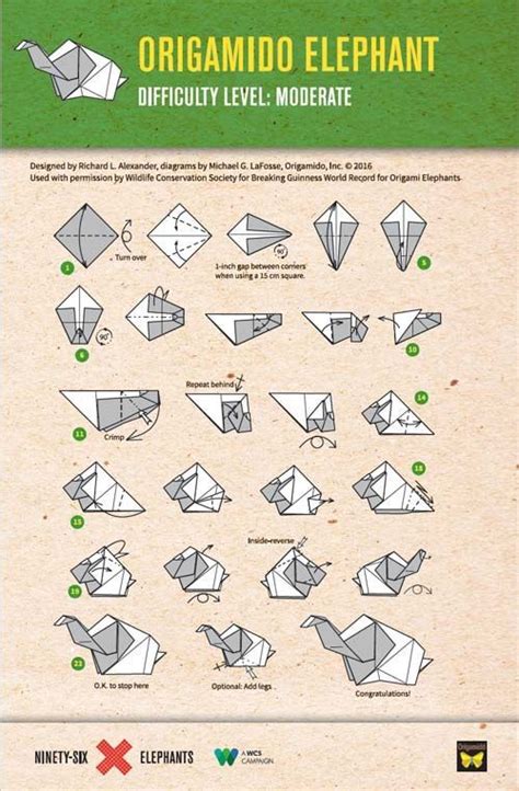 3d Origami Elephant Instructions