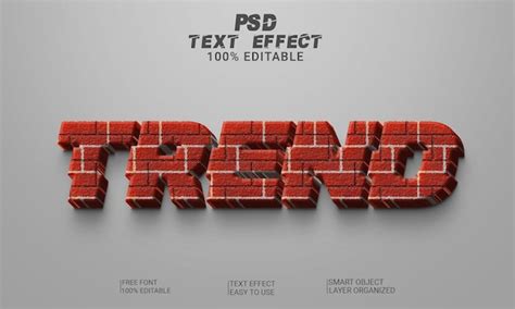 Tendencia De Efecto De Texto 3d Estilo De Texto Editable Completo
