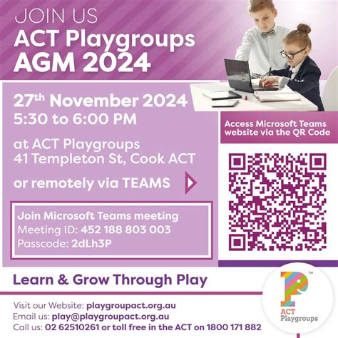 Join Act Playgroups Agm 2024 Act Playgroups Association