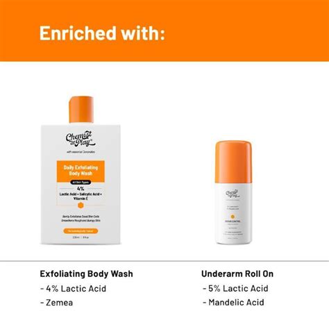 Buy Chemist At Play Lactic Acid Exfoliating Body Wash 236 AHA