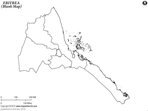 Eritrea Map Outline Blank Map Of Eritrea