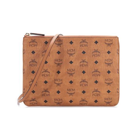 【mcmmcm 手拿包】mcmmcm 女士中号visetos Original系列涂层帆布单肩斜挎包手拿包 Myzaavi02【正品 价格