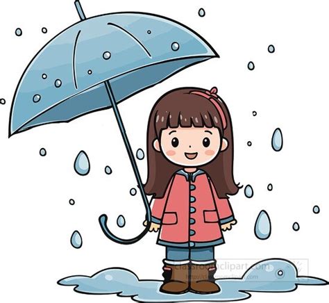 Enjoy The Rain Rainy Day Cute Girl Rain Clipart Cliparts 56 Off