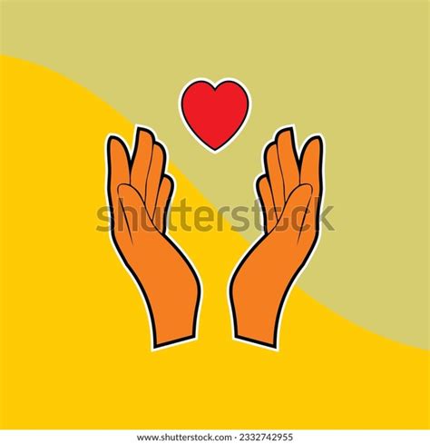 Hand Giving Love Symbol Hand Vector Stock Vector Royalty Free