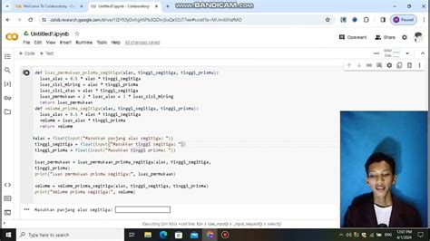 T4 No 4 Program Python Prisma Segitiga Musmaulana 231220699 Youtube
