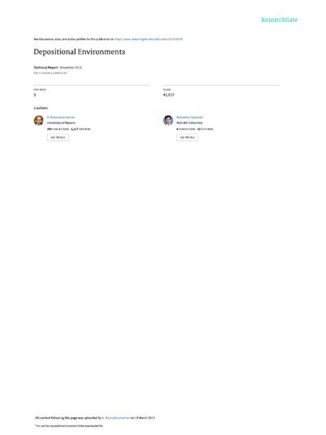 Depositional Environments Pdf