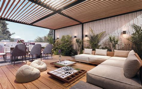 Archviz Architecture Visualization 3d Rooftop Interiordesign