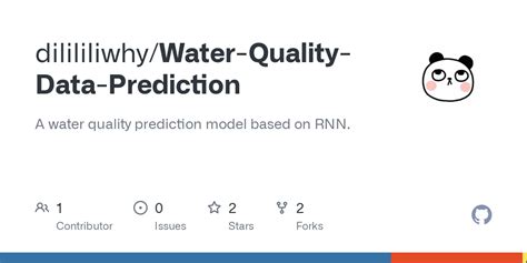 github dilililiwhy water quality data prediction a water quality