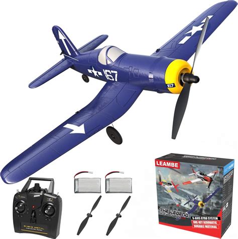 Avión Rc De 4 Canales Con Control Remoto Listo Para Volar Una Tecla