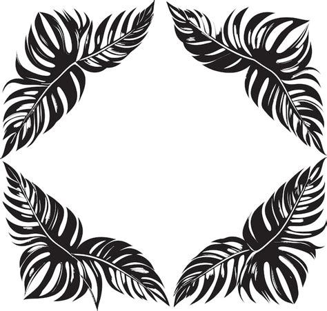 Tropical Jungle Leaf Frame For Stylish Destination Event Branding