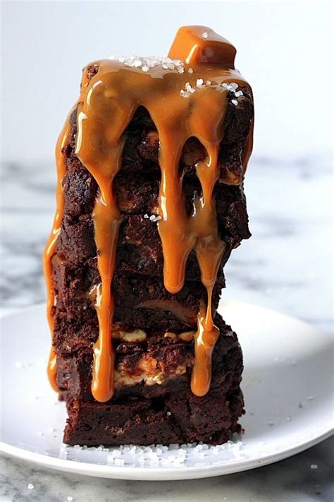 Salted Caramel Snickers Fudge Brownies Baker By Nature