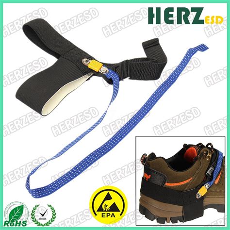 Black Esd Antistatic Grounding Heel Strap Heel Strap And Esd Heel Strap