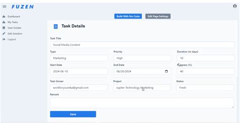 Building Project Management App With Fuzen Fuzen