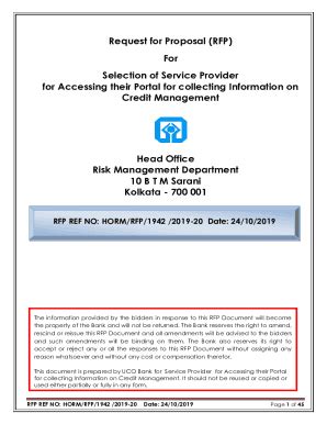 Fillable Online Request For Proposal RFP Template For Health