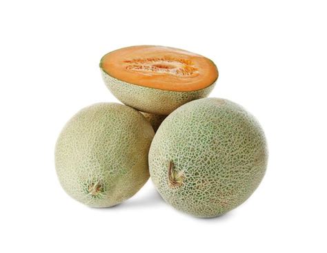 Premium Photo Ripe Melons On White Background