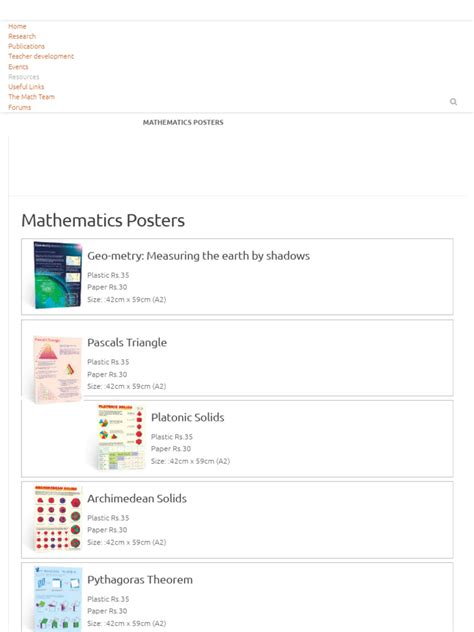 Mathematics Posters Mathematics Education Pdf