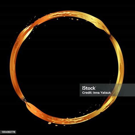 원형 골드 벡터 프레임 검은 색 배경에 둥근 골드 벡터 프레임 빈티지 초대장 3d 벡터 그림입니다 추상 기하학적 배경입니다 고급