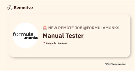 Hiring Manual Tester Formulamonks