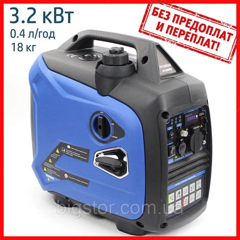 Инверторный бензиновый генератор HYUNDAI HY3000iS (2.8/3.2 кВт), с ...