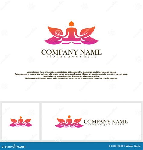 Diseño De Ilustración Vectorial De Logotipo De Yoga Ilustración del Vector Ilustración de
