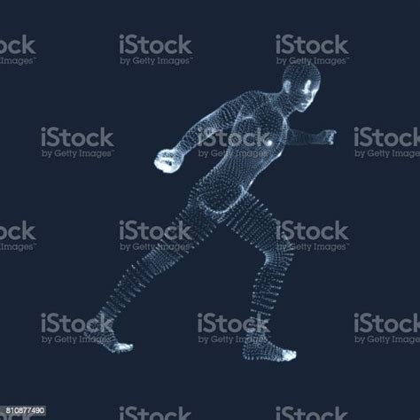 남자는 그의 발에 서 있다 남자 디자인 요소의 3 차원 모델입니다 벡터 일러스트입니다 0명에 대한 스톡 벡터 아트 및 기타 이미지 0명 3차원 형태 개념 기호