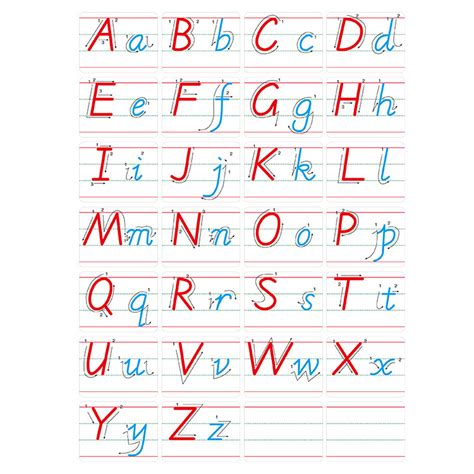 教学带笔顺英文大小写26个字母黑白板贴儿童幼儿早教英语磁性卡片 虎窝淘