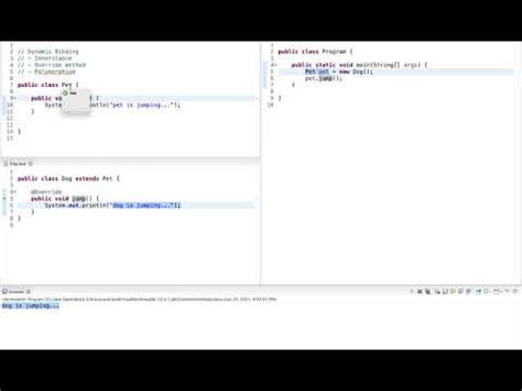 Java Tutorial Dynamic Binding Youtube