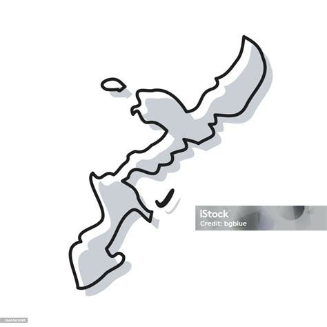 白い背景に描かれた沖縄島地図手 トレンディなデザイン いたずら書きのベクターアート素材や画像を多数ご用意 いたずら書き アイコン