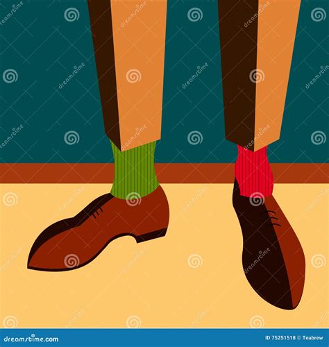 Men S Legs Vector Illustration Stock Vector Illustration Of Shoes Male 75251518