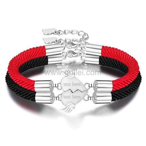 Connecting Magnetic Hearts Bracelets Set For 2 Relationship Jewelry